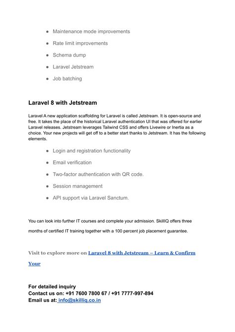ppt laravel 8 with jetstream learn and confirm your job powerpoint