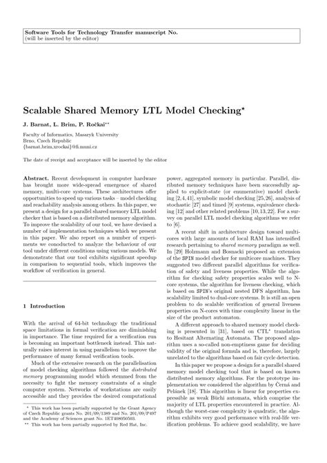 Pdf Scalable Shared Memory Ltl Model Checking