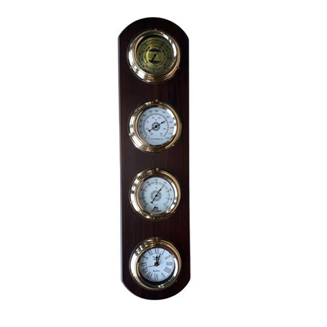 Barometer Hygrometer Thermometer And Clock Wall Display Johnnie Blue