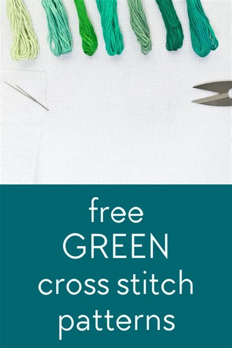 Free Green Cross Stitch Patterns Craft With Cartwright