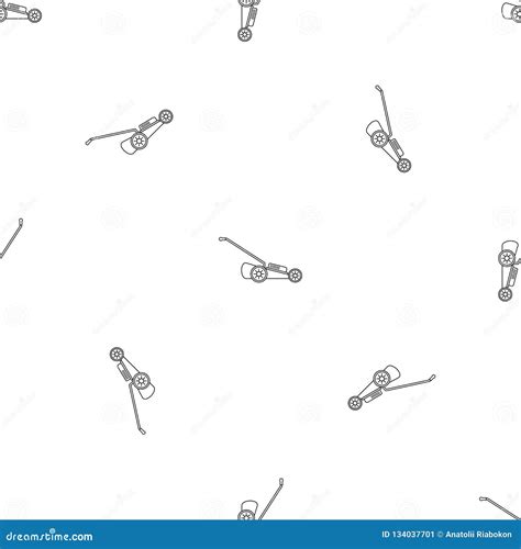 Grass Cut Machine Icon Outline Style Stock Vector Illustration Of Landscape Lawn 134037701