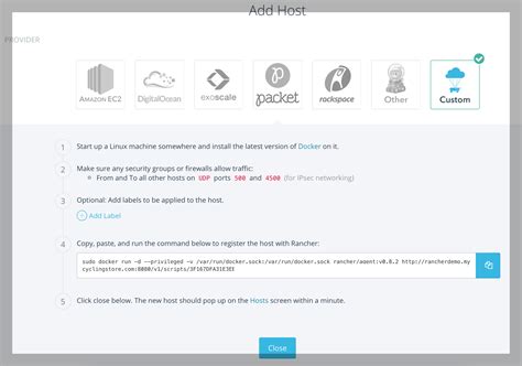 Rancher Part 2 Adding A Docker Host To Rancher