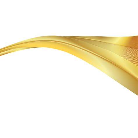Abstract Shiny Color Gold Wave Design Element 46496293 Png