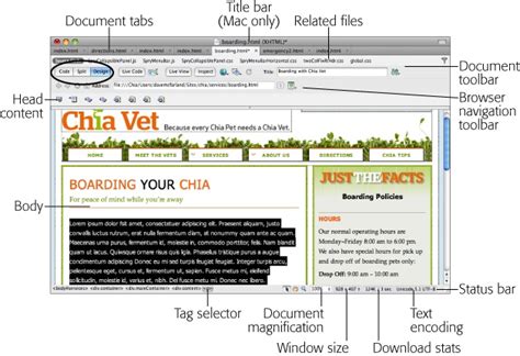 The Dreamweaver Cs5 Interface Dreamweaver Cs5 The Missing Manual Book