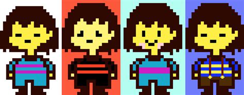 Undertale Underfell Unerswap And Outertale Frisk By Undertalepixelart