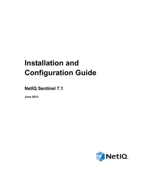 Netiq Sentinel 71 Installation And Configuration Guide