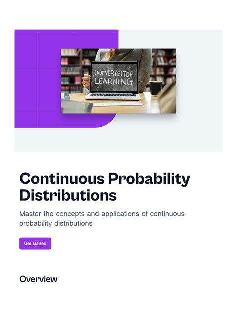 SOLUTION: Continuous probability distributions - Studypool