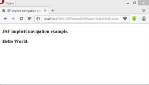 Jsf Implicit Navigation Rule W Schools