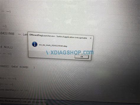 Vxdiag Odis V23 Vcx Vw Crash Error Solution