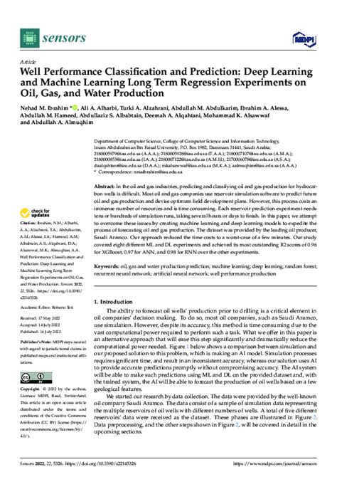 pdf well performance classification and prediction deep learning and
