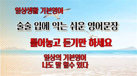 일상생활속 쓰여지는 가장 기본적인 생활영어 문장 Youtube