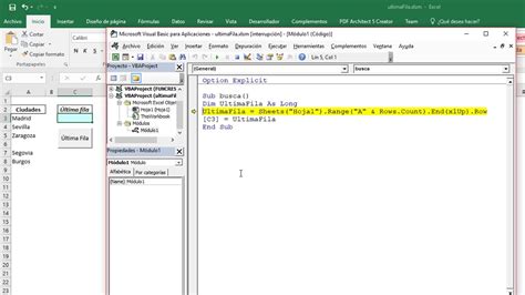 Buscar La última Fila Con Macro Youtube