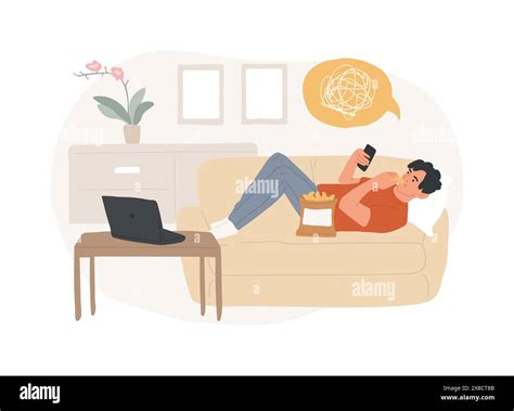 Passive Lifestyle Isolated Concept Vector Illustration Stock Vector