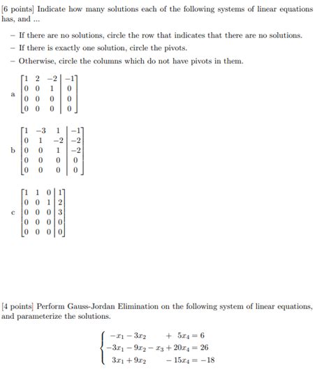 Solved Points Indicate How Many Solutions Each Of The Chegg Com