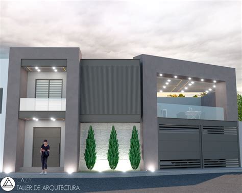 Casa En Esquina Con Asador Estilo Contemporaneo Casa En Esquina