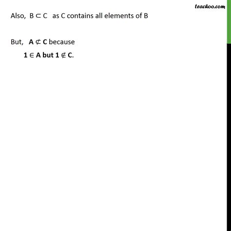 example 11 let a b and c be three sets if a belongs to b