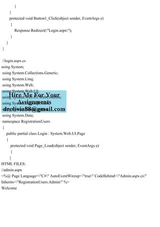 Program Filesadmin Aspx Csusing System Using System Colle Pdf