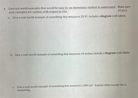 solved 4 give real world examples that would be easy for an