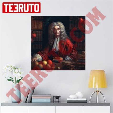 Isaac Newton Square Canvas Teeruto