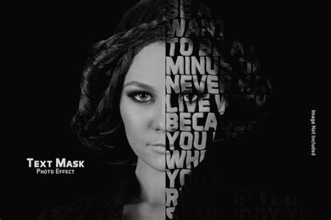 Premium Psd Cutout Text Mask Portrait Photo Effect Mockup