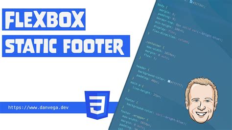 How To Design A Footer That Sticks To The Bottom Of The Page Flexbox Footer Youtube