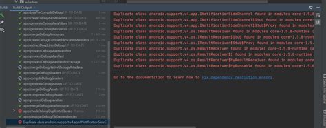 Duplicate Class Androidsupportv4osresultreceivermyrunnable Found