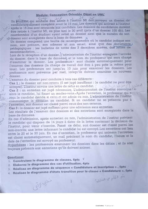 Uml examen Modélisation UML et Programmation Orientée Objet avancée Java Studocu
