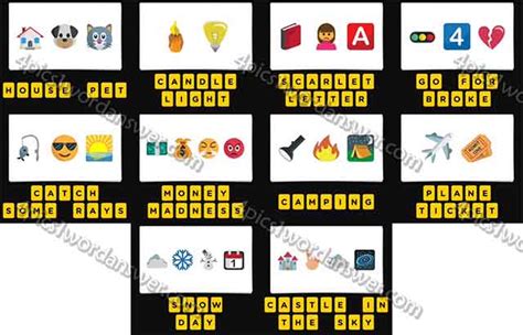 Guess The Emoji Level Answers Pics Word Daily Puzzle Answers