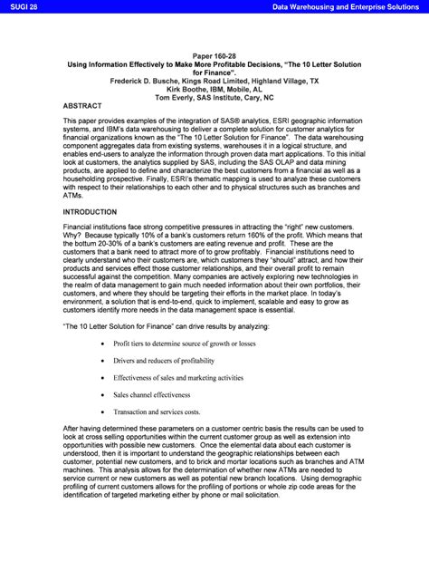 fillable online sugi 28 using information effectively to make more
