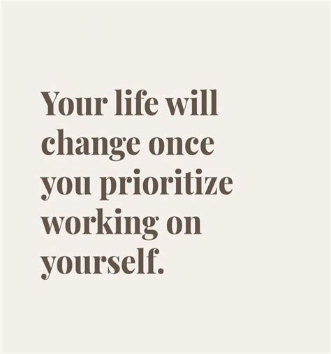 Prioritize Working On Yourself