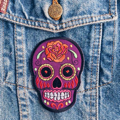 Purple Candy Skull Patch Nowstalgia
