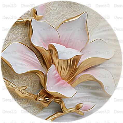 گلهای صورتی با ساقه طلایی