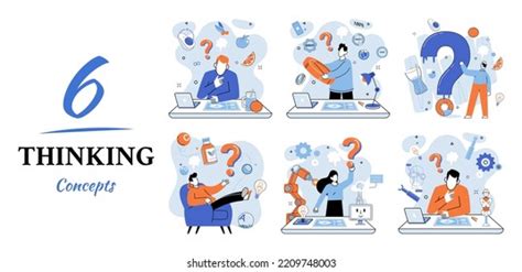 Problem Solving Metaphor Wondering Thinking Planning Stock Vector Royalty Free 2209748003