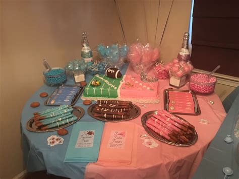 Gender Reveal Dessert Table