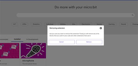 clicking on installed extensions asks for the delete the extension