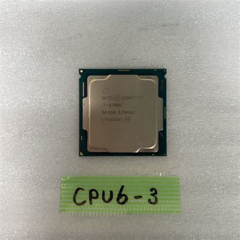 Cpu6 3 激安 Cpu Intel Core I7 8700k 3 70ghz 3r3qr 同梱可能 Core I7 ｜売買された