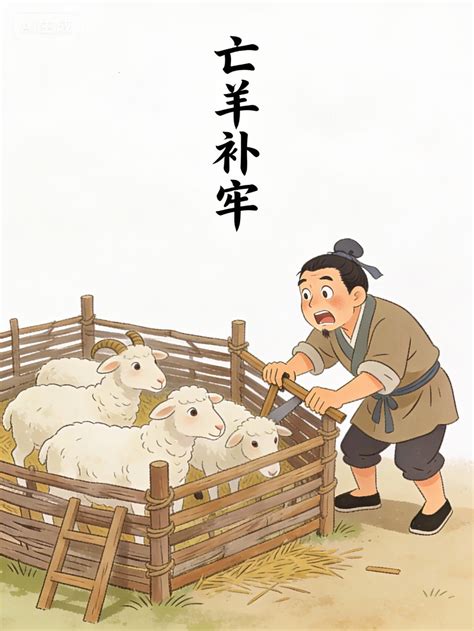 卡通风农夫牧羊人羊倌羊圈修栅栏插画素材 Ai智能生成设计模板 千图ai
