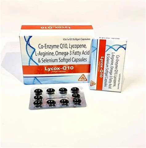 Coenzyme Q10 Lycopene 5000mcg Zinc Sulphate L Arginine Selenium Soft Gel Capsule At