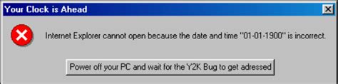 Y2k Bug Error Message On Your Computer Do You See This Error Message