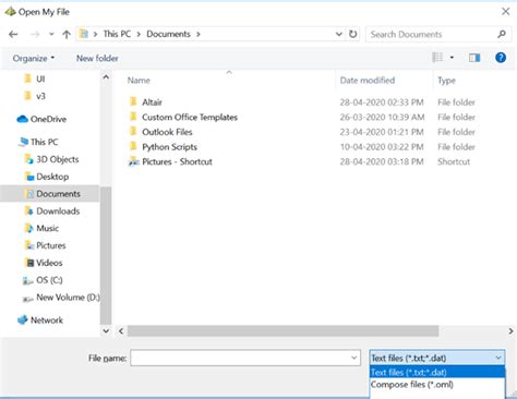 File Io Gui Options