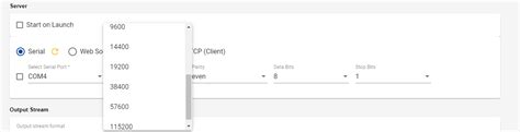Baud Rate For Serial Port Is Not Customizable · Issue 41 · Panaaj