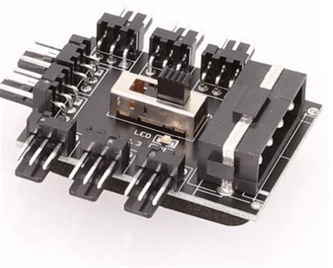 Переходник MOLEX на 8 кулеров разветвитель молекс 3 pin hub кулер fan ...