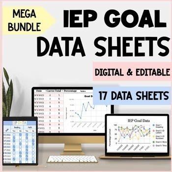 IEP Data Collection Digital Trackers Babe Data Tracking Sheets Special Ed
