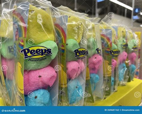 Grocery Store Peeps Branded Candy Packs On Display Editorial Photography Image Of Shelves