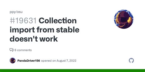 Collection Import From Stable Doesn T Work Issue Ppy Osu GitHub