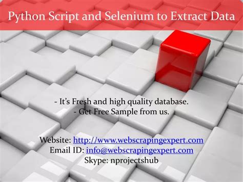 Ppt Python Script And Selenium To Extract Data Powerpoint