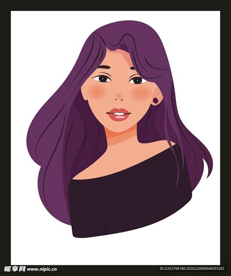 卡通女孩头像设计图动漫人物动漫动画设计图库昵图网