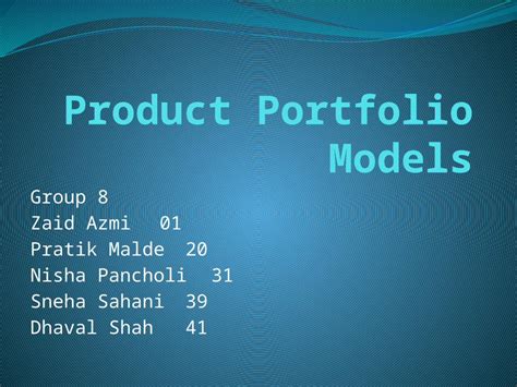 Pptx Product Portfolio Models Dokumen Tips