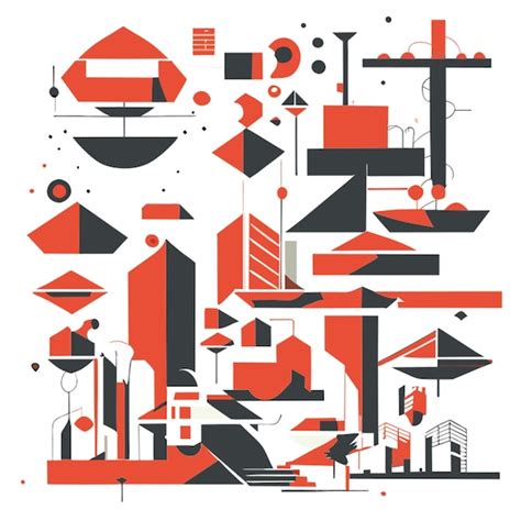 Forms Evolved Abstract Perspectives Vector Illustration Flat 2