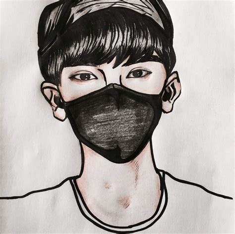 Как нарисовать аниме в маске 84 фото